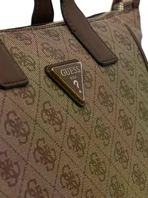 Guess Monogram Tote Bag With Logo Plaque