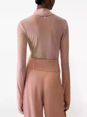 Liu Jo Rhinestone Embellished Tulle T-shirt