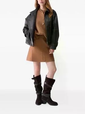 Liu Jo Knit Mini Skirt With Braided Details - Neutrals