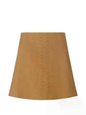 Liu Jo Knit Mini Skirt With Braided Detail - Neutrals