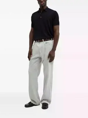 Aspesi Fine-knit Polo Shirt - Blue