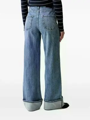 Dkny Faded Wide-leg Jeans
