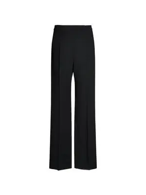 Max Mara Pressed-crease Wide-leg Trousers - Black