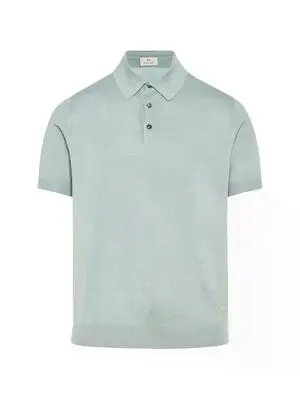 MANDELLI Short-sleeve Polo Shirt - Blue
