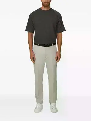 Boggi Milano T-shirt In Piqué Cotton-blend Mélange B-tech - Grey
