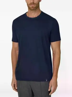 Boggi Milano T-shirt In Diagonal Cotton-blend Jersey B Tech