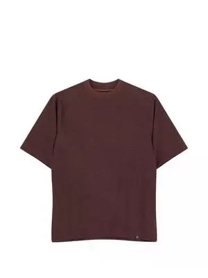 Boggi Milano T-shirt In Piqué Cotton-blend Mélange B-tech - Red
