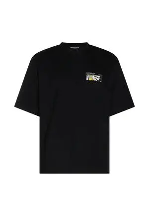 Off-White Arrows-print Cotton T-shirt - Black