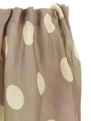 Khaite Riley Polka-dot Silk Maxi Skirt - Brown