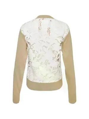 N°21 Lace-panelled V-neck Cardigan
