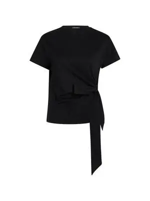 Karl Lagerfeld Knot-detail T-shirt - Black