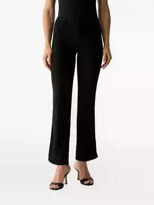 Guess Logo-patch Flared Jeans - Black