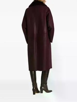 Alberta Ferretti Belted Leather Coat