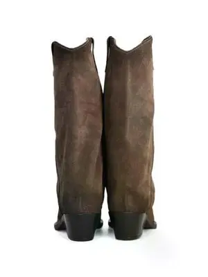 METISSE Distressed-effect Western Boots