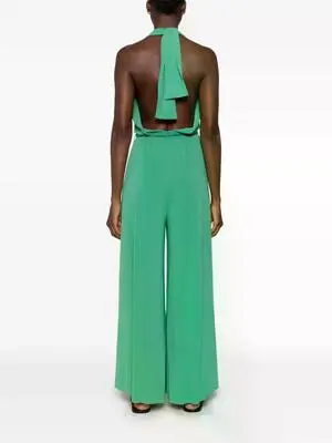 KAOS Halterneck Braided Belt Jumpsuit - Green
