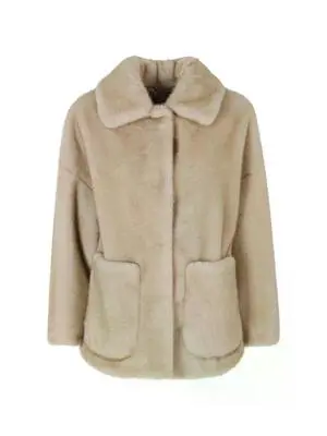 Herno Faux-fur Patch-pocket Jacket - Neutrals