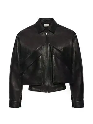 Magda Butrym Zip-up Leather Jacket - Black