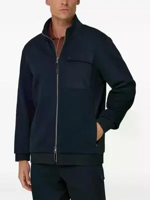 Boggi Milano Full-zip Sweatshirt In Cotton Blend Scuba B Tech