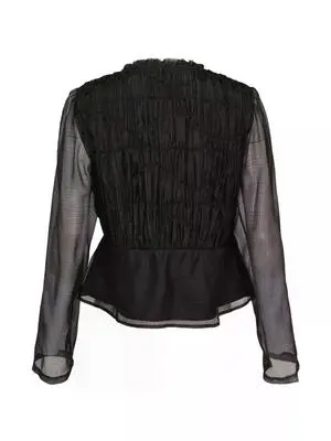 RENLI SU Smocked Sequin-embellished Blouse