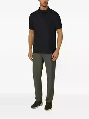Boggi Milano Polo In Stretch Cotton Blend Piqué Cool Jade-fresh