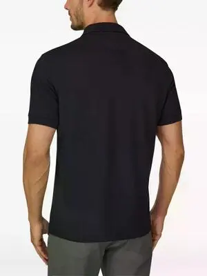 Boggi Milano Polo In Stretch Cotton Blend Piqué Cool Jade-fresh