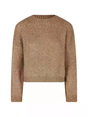 ROBERTO COLLINA Chunky-knit Crew-neck Sweater - Brown