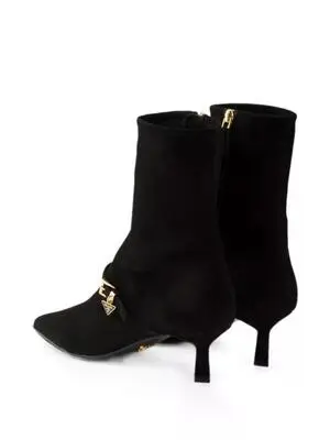 Prada Stretch Suede Booties