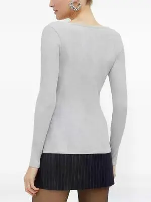 Guess Ribbed-knit Crystal-embellished Top