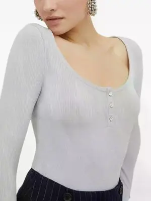 Guess Ribbed-knit Crystal-embellished Top