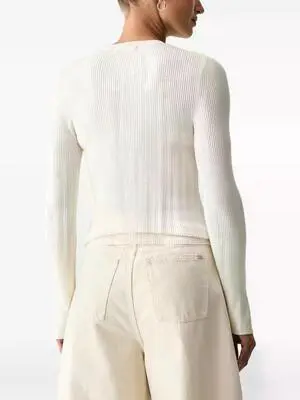 Guess Ellie Ribbed Button-cuff Sweater
