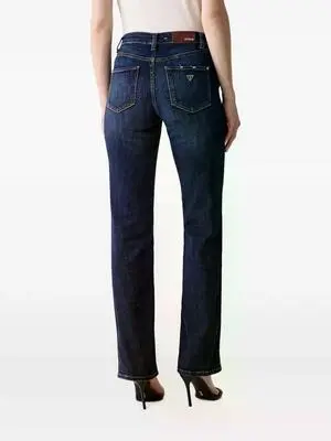 Guess Logo Plaque Straight-leg Jeans