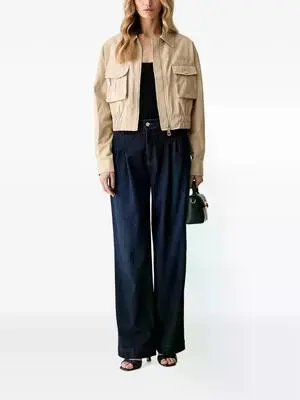 Guess Pleated Wide-leg Jeans
