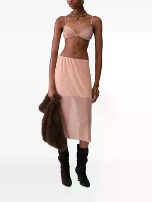 Liu Jo Embroidered Tulle Midi Skirt