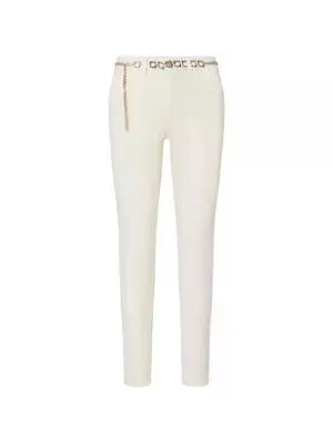 Liu Jo Skinny Trousers With Belt - Neutrals