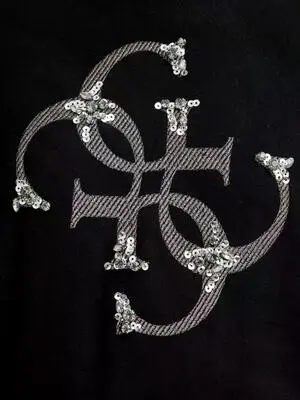 Guess Sequin-embellished Logo-print Sweater