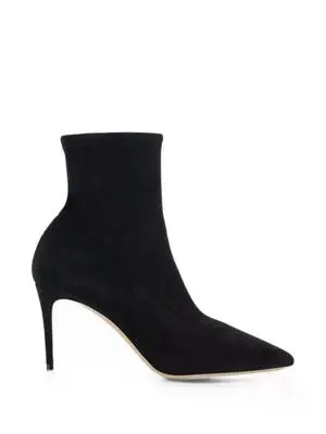 Casadei Pointed-toe Stiletto-heel Ankle Boots - Black