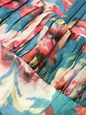 Zimmermann Floral Print Belted Mini Dress