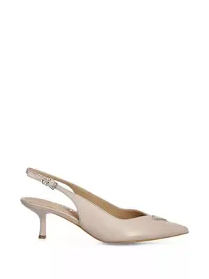 Guess Logo-plaque Slingback Pumps - Neutrals