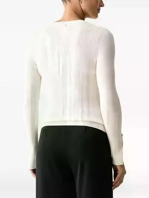 Guess Ribbed-knit Buttoned Cardigan