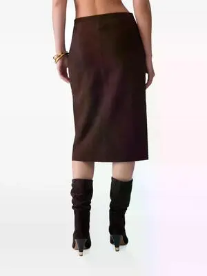 Liu Jo Suede Midi Skirt