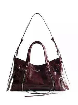 Zadig&Voltaire Madison Small Vintage Patent Bag - Red