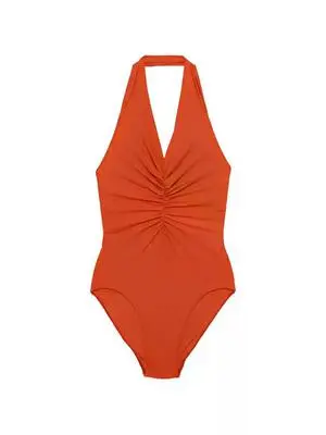 Rick Owens Radiance Bather Ruched Swimsuit - Orange