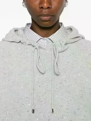 Antonelli Firenze Sequin-embellished Drawstring Hoodie