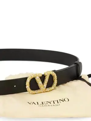 Valentino Garavani Vlogo Belt With Swarovski Crystals