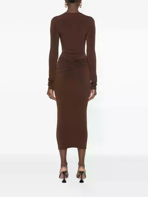 Andamane Heloise Cut-out Ruched Midi Dress