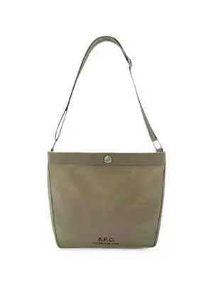 A.p.c. Small Journal Logo-print Shoulder Bag - Green