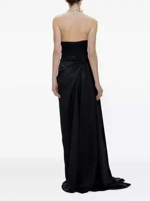 V:PM ATELIER Kira Strapless Gathered-waist Maxi Dress - Black