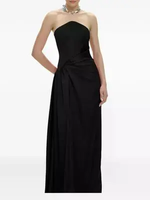 V:PM ATELIER Kira Strapless Gathered-waist Maxi Dress - Black