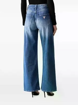 Guess Bellflower Faded Wide-leg Jeans