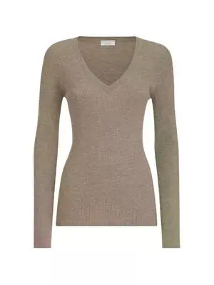 Brunello Cucinelli Sparkling Cashmere Ribbed Sweater